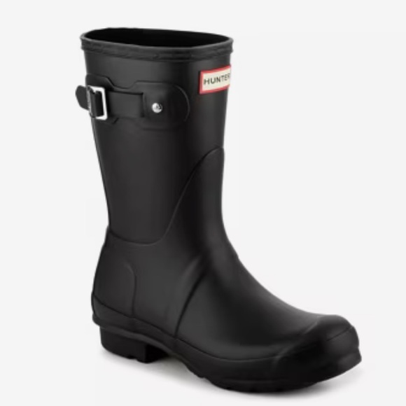 Hunter | Shoes | Hunter Grey Black Original Short Matte Rainboot | Poshmark
